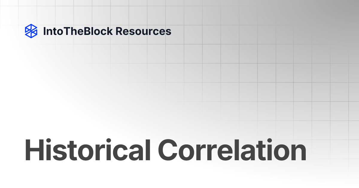 Historical Correlation | IntoTheBlock Resources