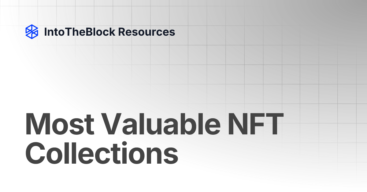 Most Valuable NFT Collections | IntoTheBlock Resources
