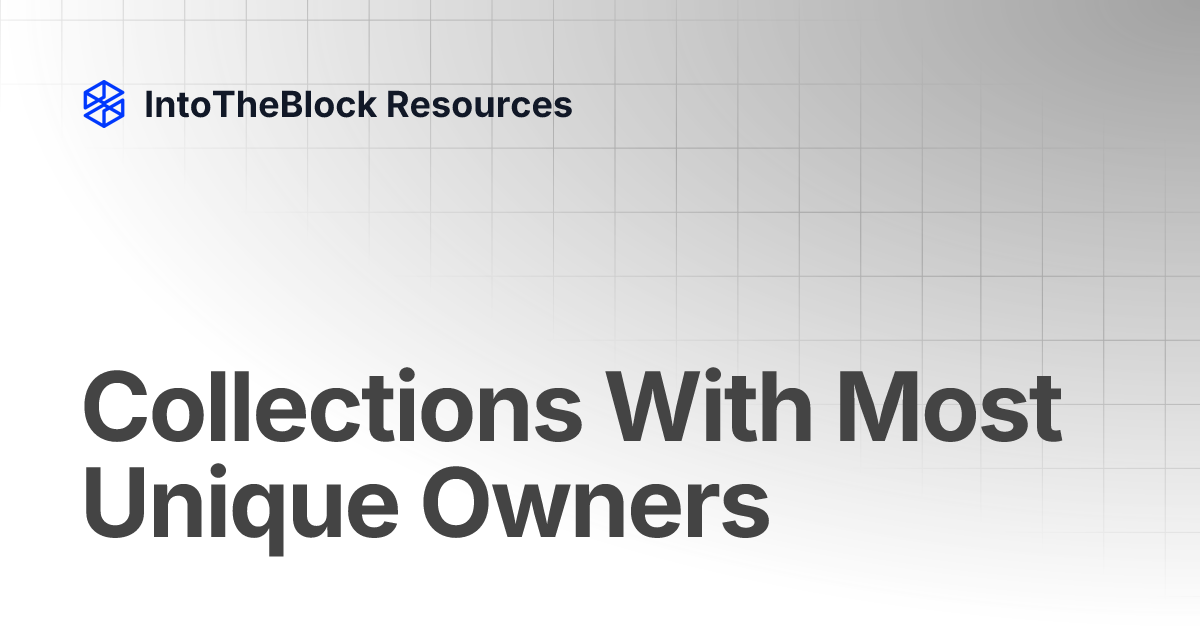Collections With Most Unique Owners | IntoTheBlock Resources