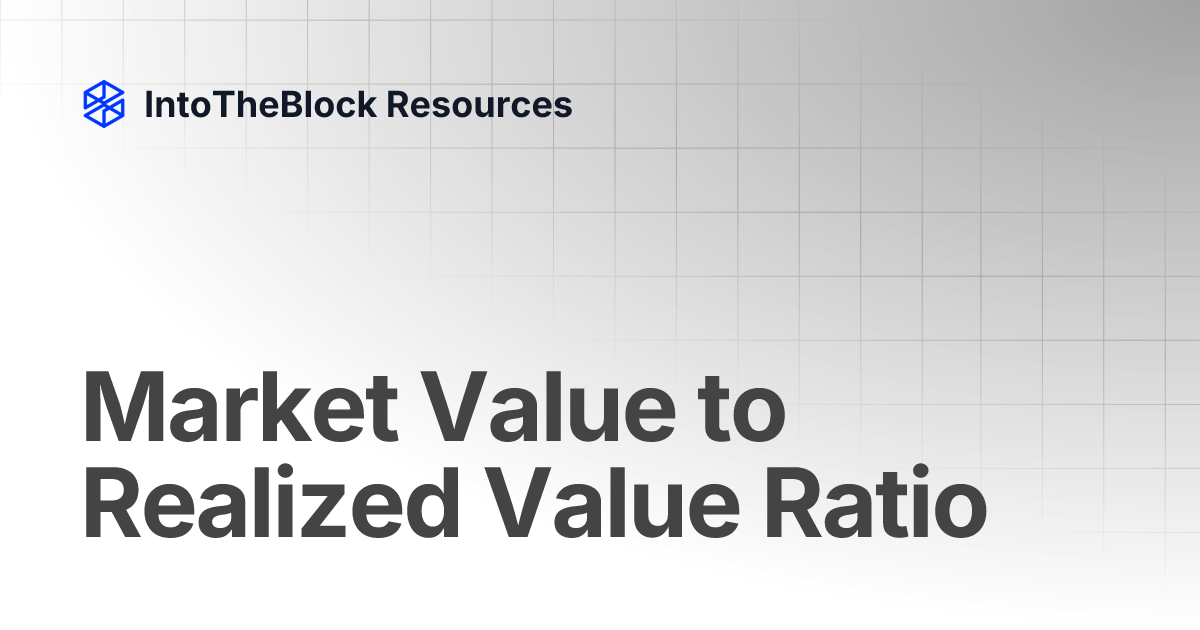 Market Value to Realized Value Ratio | IntoTheBlock Resources