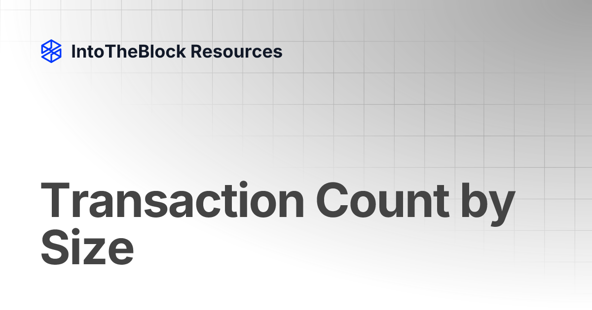 Transaction Count by Size | IntoTheBlock Resources
